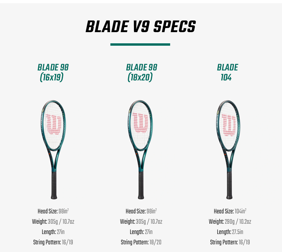 Wilson Blade V9 Racquets | Tennis Plaza
