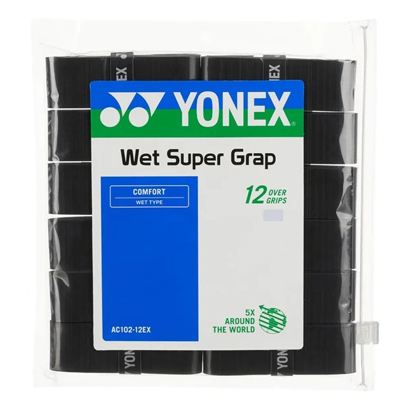 Yonex Super Grap Overgrip 12 Pack Black