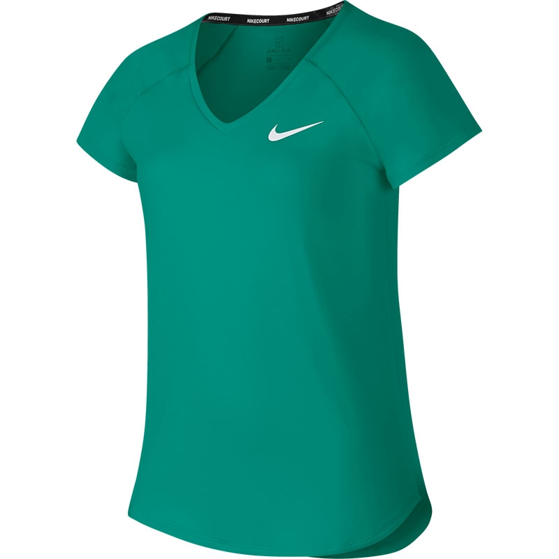 Nike Pure Girls Tennis Top Green