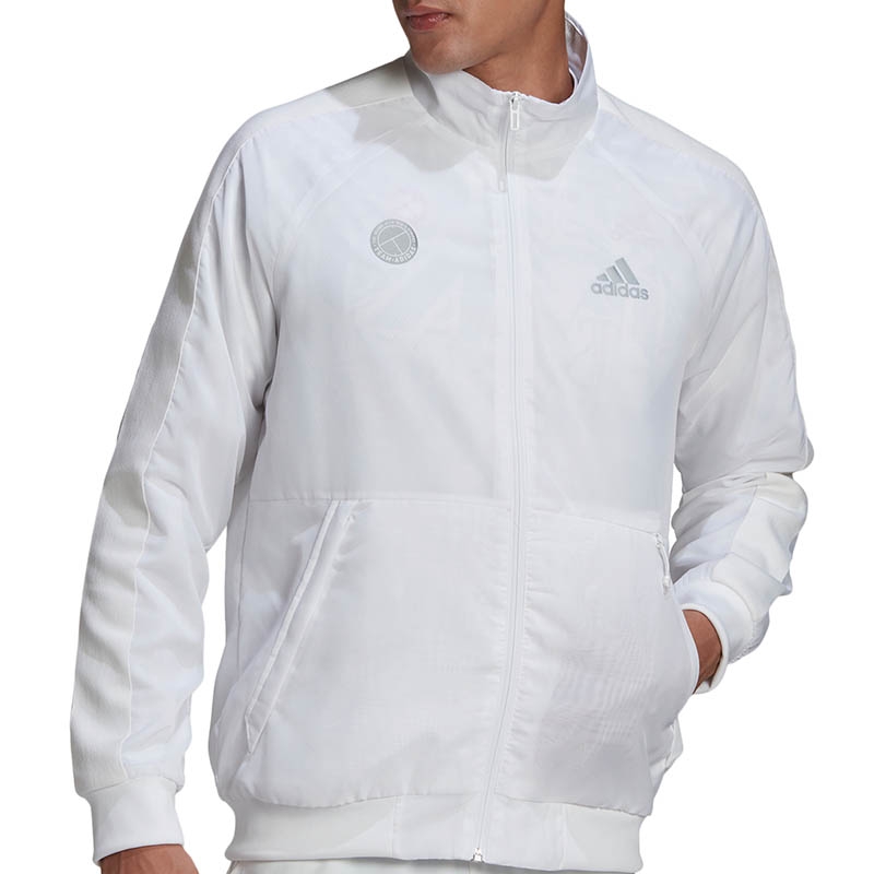 Adidas Wimbledon Men's Tennis Jacket White/silver