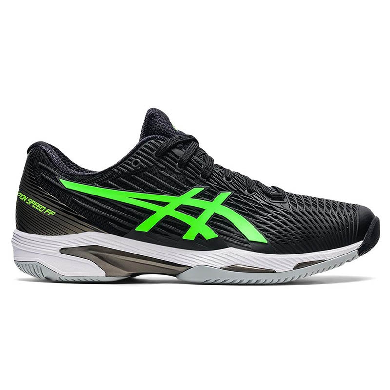Asics Solution Speed FF 2 Men's Tennis Shoe Black/green Asics Solution Speed FF 2 Men's Tennis Shoe Black/green