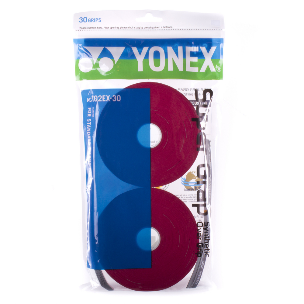 Yonex Super Grap Overgrip 30 Pack Red