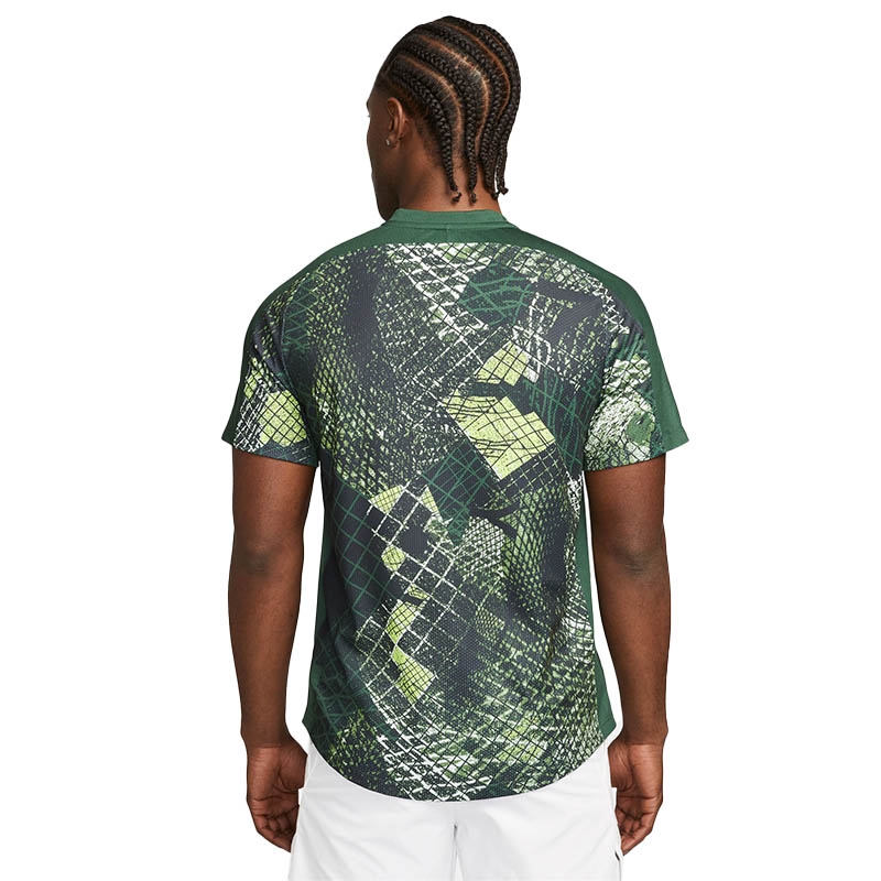 Nike Victory Print Men's Tennis Crew Fir/white