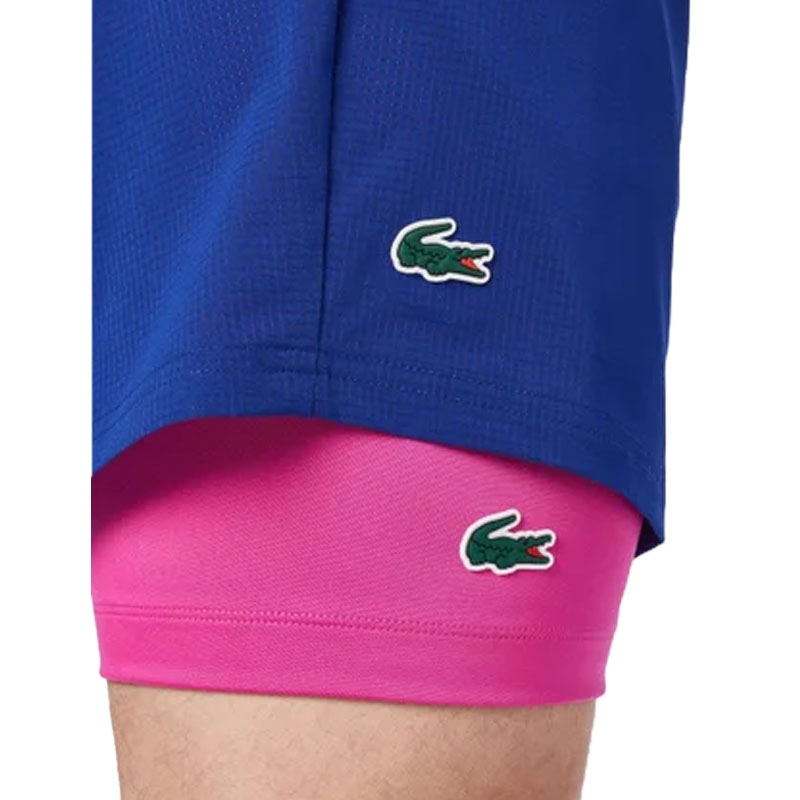 Lacoste Roland Garros Players On-Court Men's Tennis Short Blue/pink
