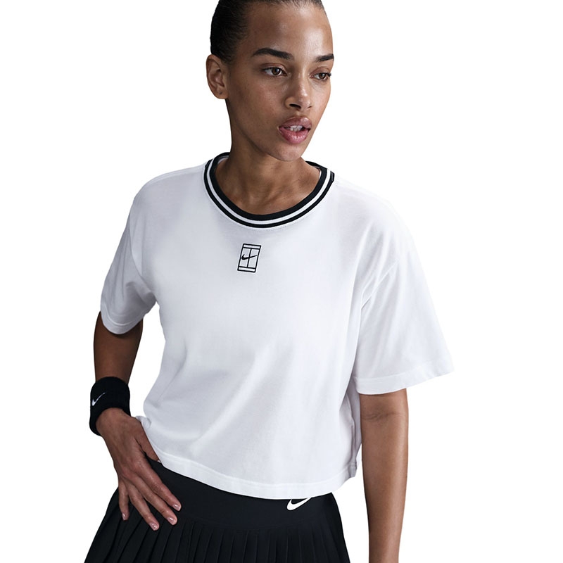 Nike Heritage Dri-Fit Crop Women's Tennis Tee White