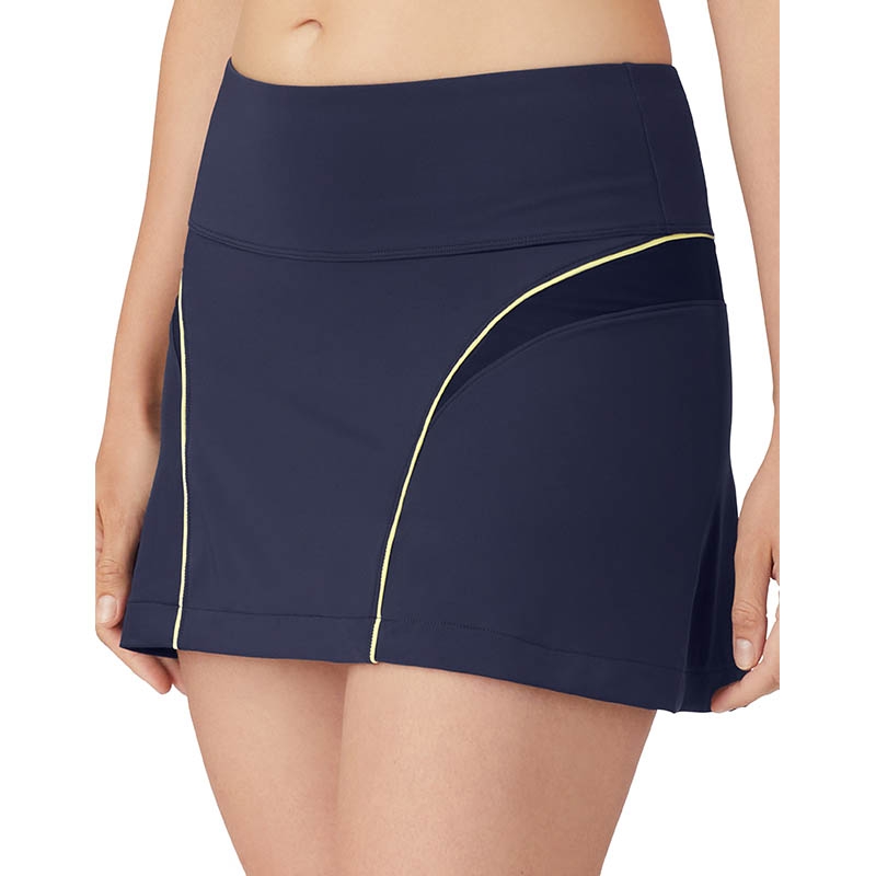 Fila Alley Pleated Womens Tennis Skort Navy Yellow