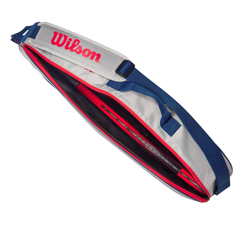 Wilson Junior 3 Pack Tennis Bag Grey/red