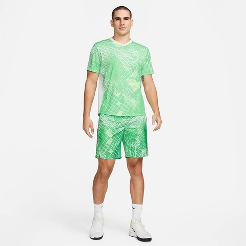 Nike Victory Print Men's Tennis Crew Green